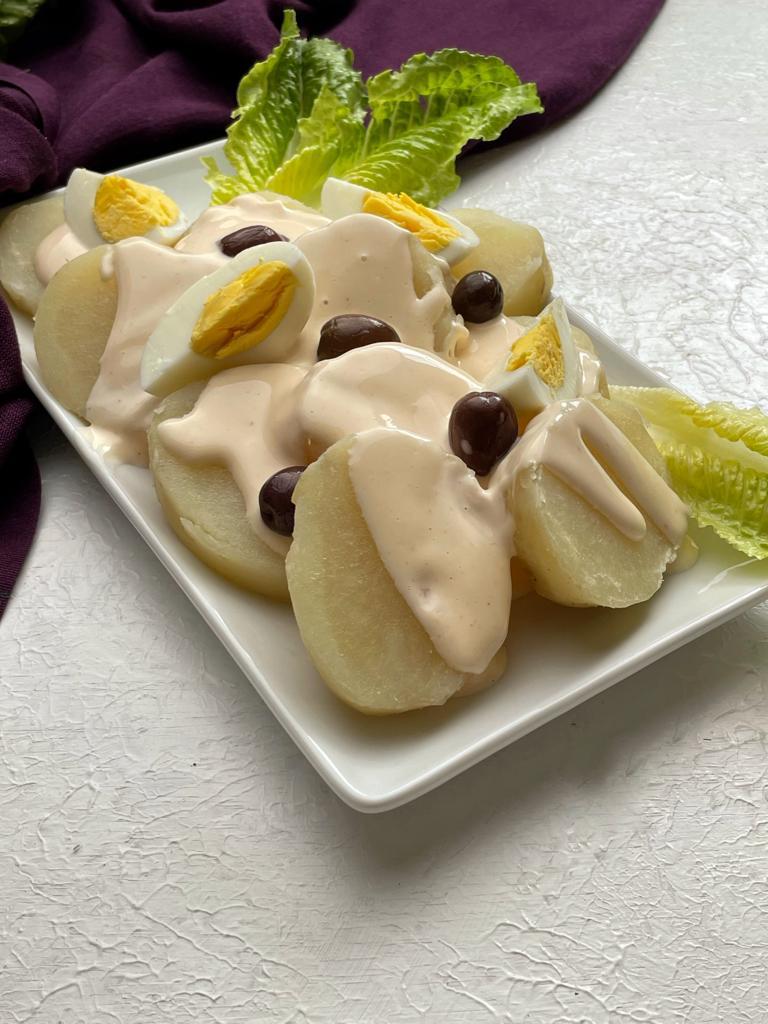 Papa a la huancaina recipe (peruvian spicy potatoes) - Irene Mercadal
